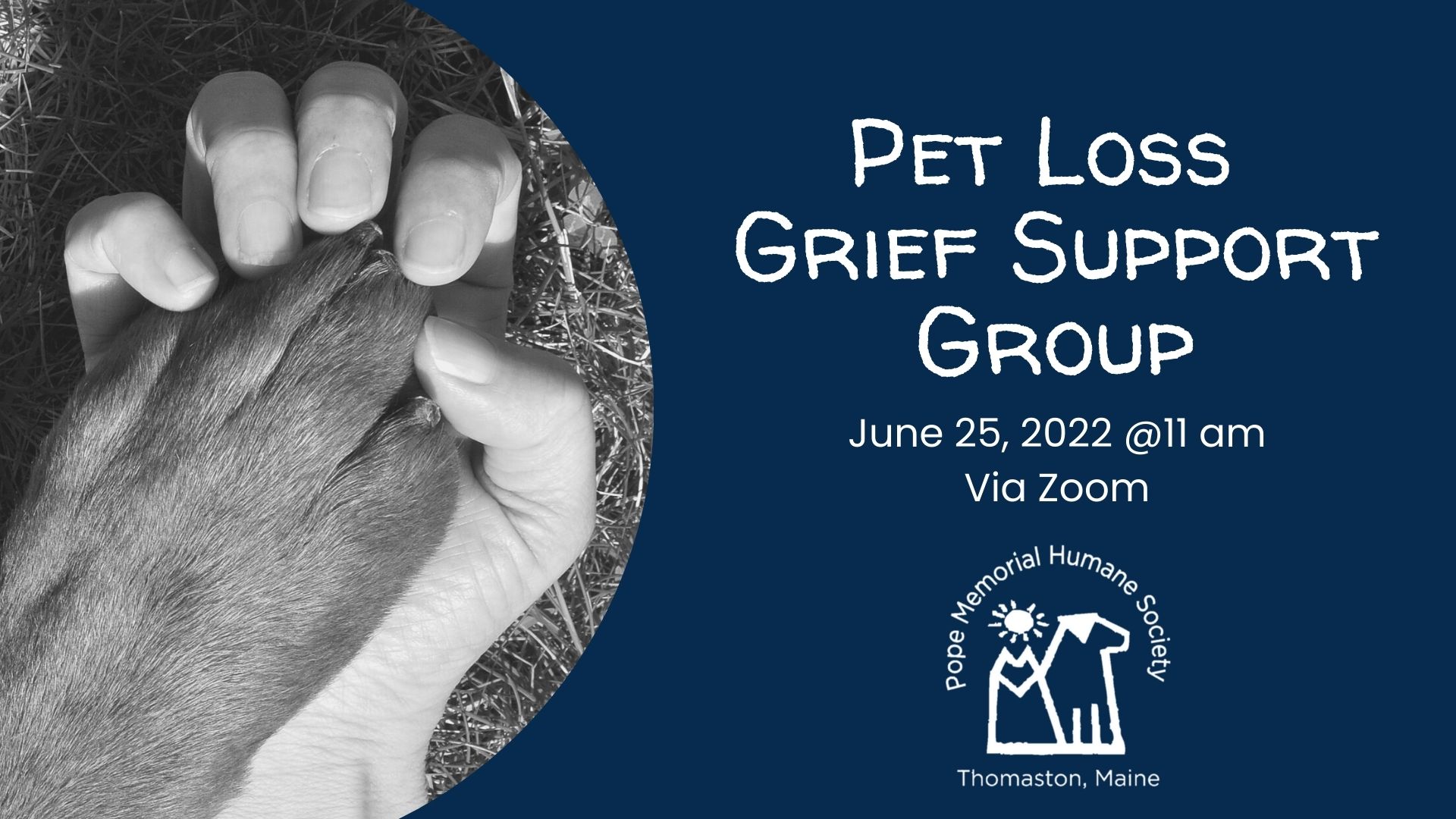 Pet Loss Grief Support Group | Pope Memorial Humane Society