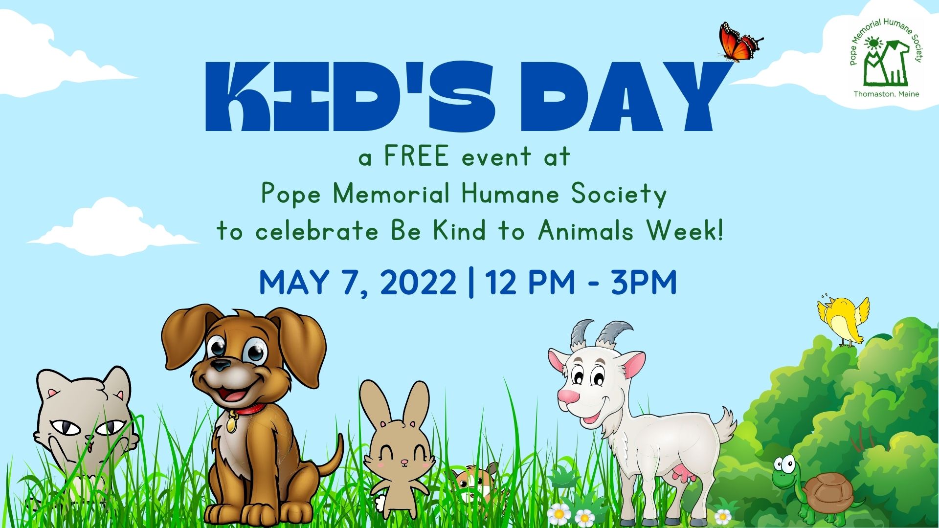 Be Kind to Animals Week – Kids’ Day | Pope Memorial Humane Society