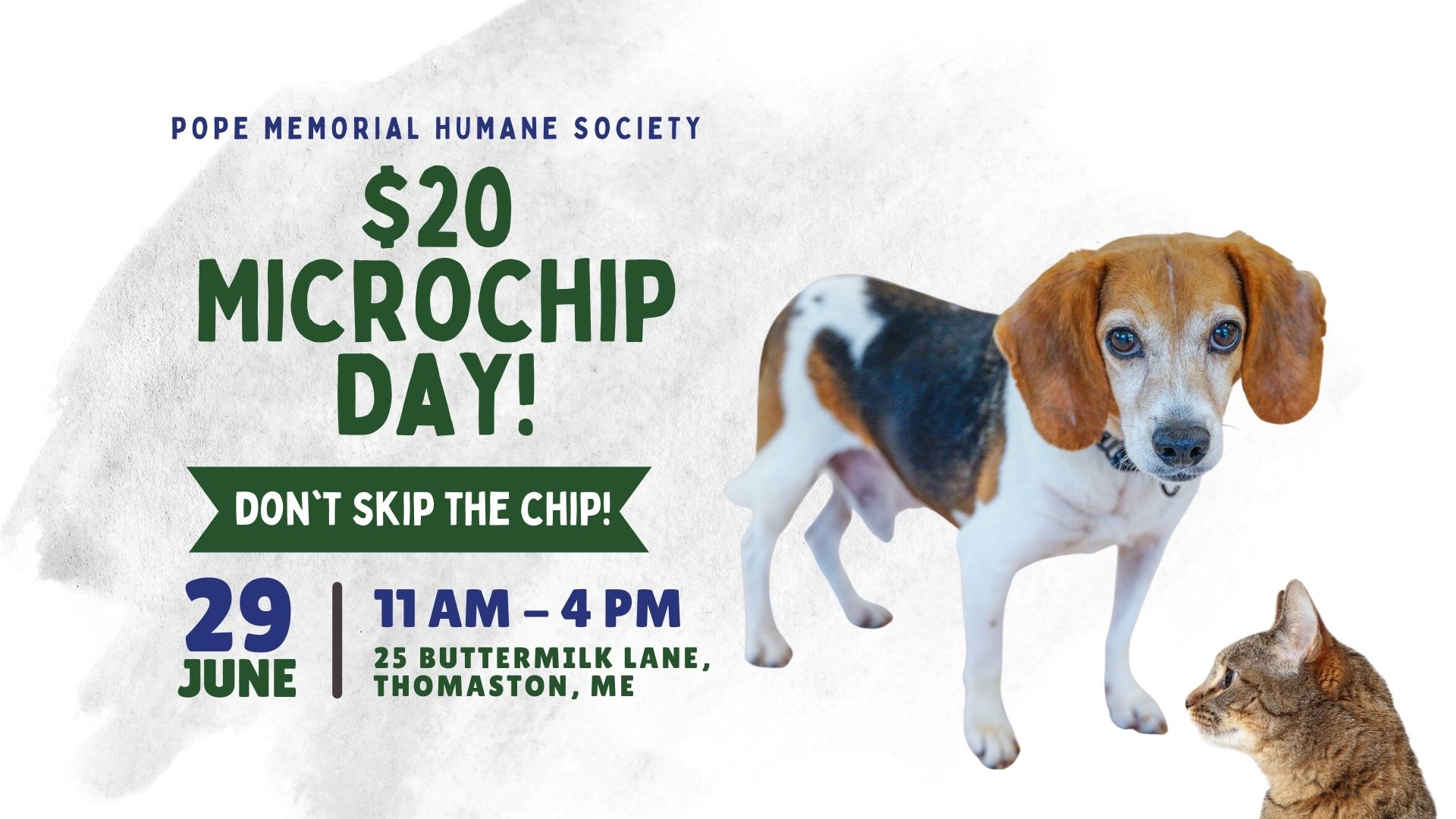 $20 Pet Microchips – Don’t Skip the Chip! | Pope Memorial Humane Society