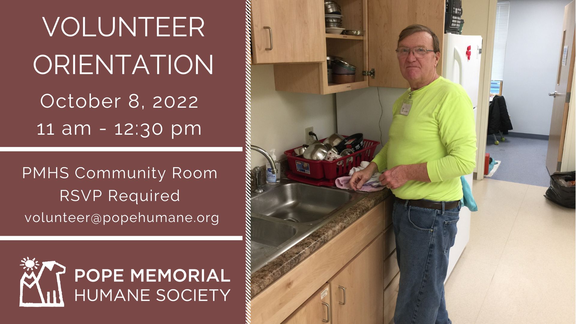 October Volunteer Orientation | Pope Memorial Humane Society