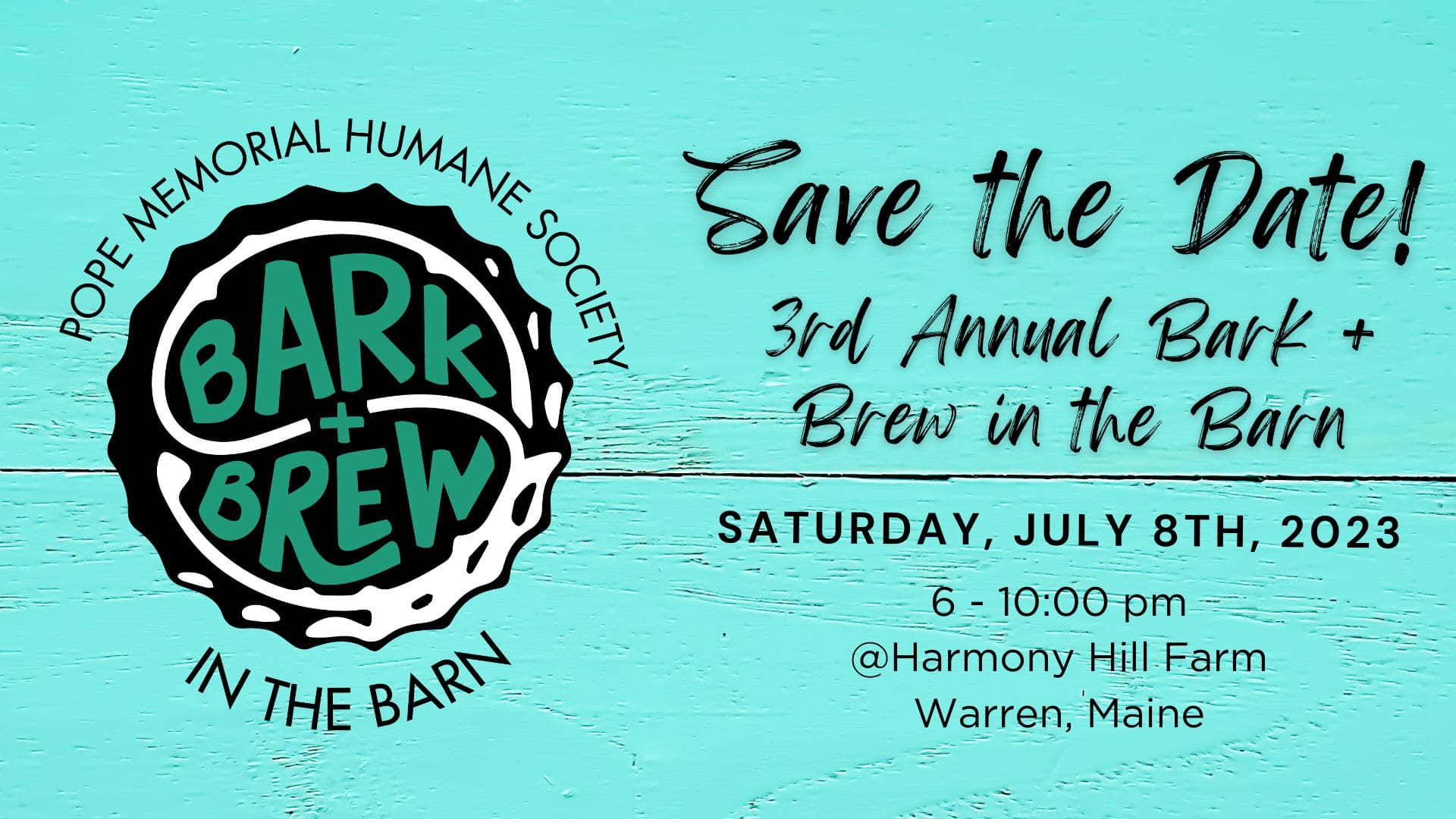 3rd Annual Bark + Brew in the Barn | Pope Memorial Humane Society